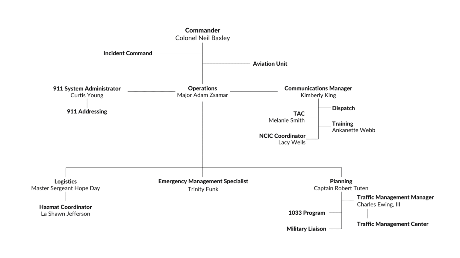 Beaufort County Sheriff's Office Organizational Chart